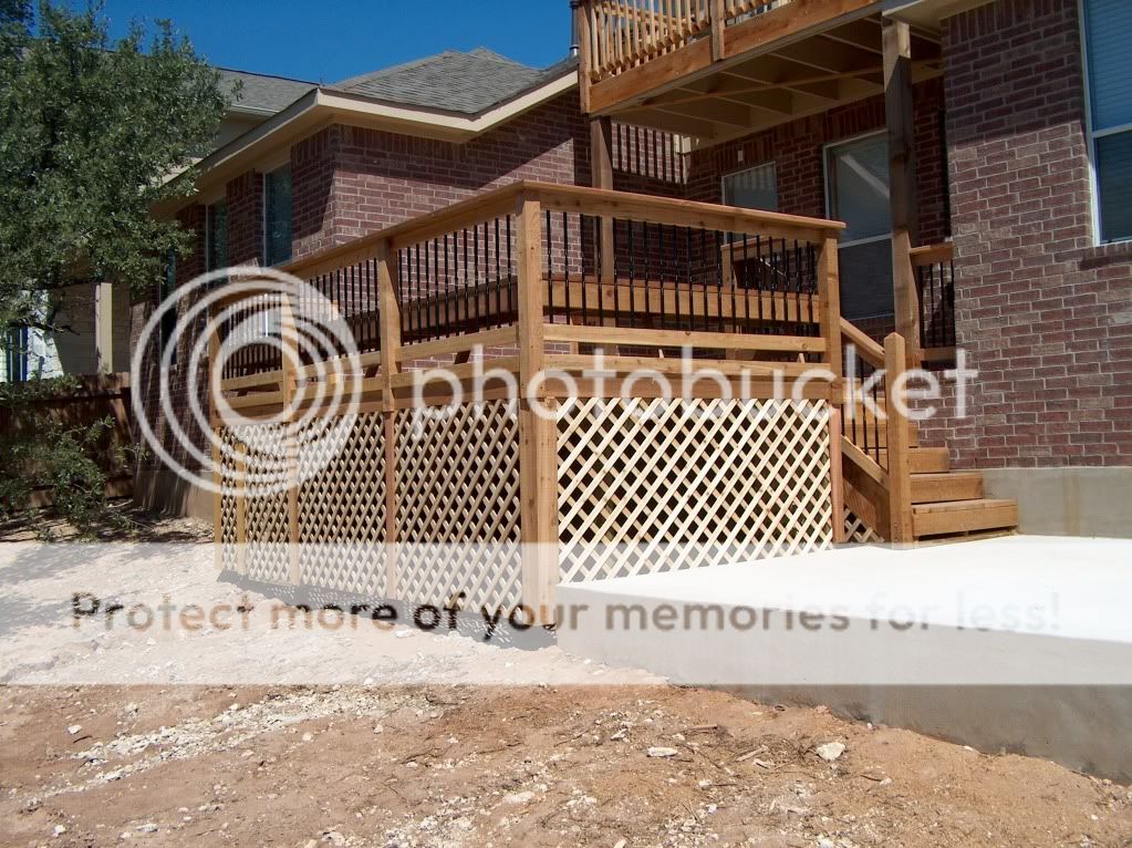 Lattice Skirting On Cedar Deck Photo by deckdoctor | Photobucket